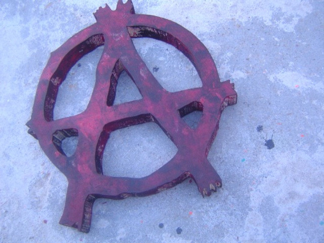 Anarchy Symbol Wood Art Punk Rock Custom Wooden Decor - Etsy