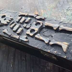 Skeleton, Handmade, Wooden Box, Carved and Painted, Decorative Box ...