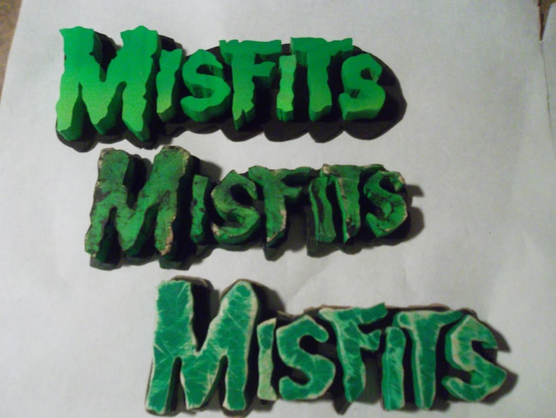 Misfits Logo (letters), Handmade, Wooden Wall Art (made to Order - Pick ...