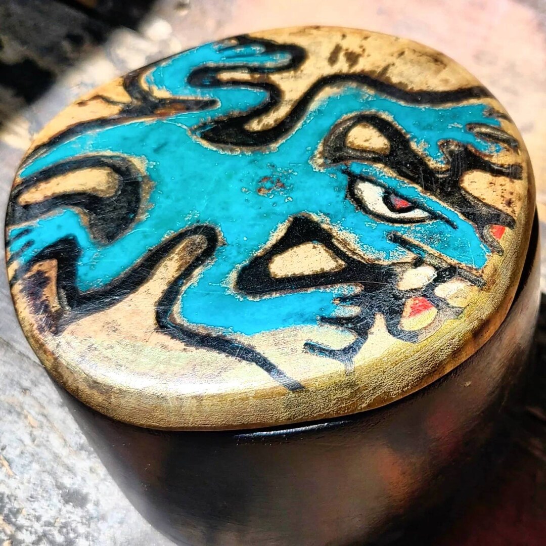 Handmade Wooden Aztec Lizard Box (made to Order - Free Shipping) - Etsy