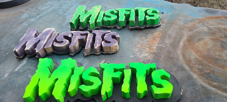 Misfits Logo (letters), Handmade, Wooden Wall Art (made to Order - Pick ...