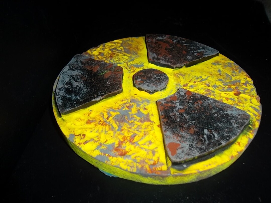 Radioactive Symbol, Custom, Handmade, Carved, Hand Painted, Wooden Wall ...