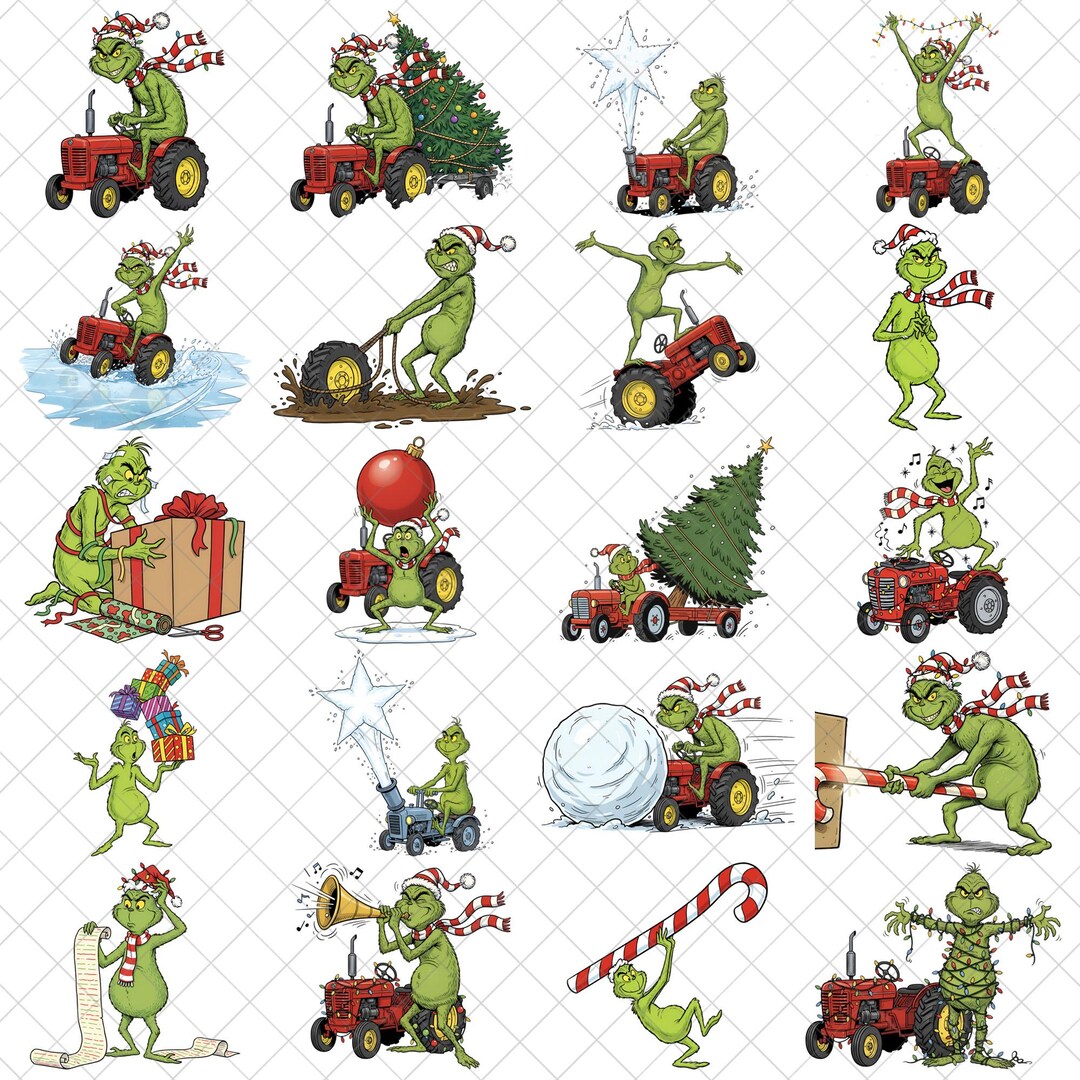 The Grinch PNG Files, Grinch Christmas Png Bundle,mega Bundle PNG ...