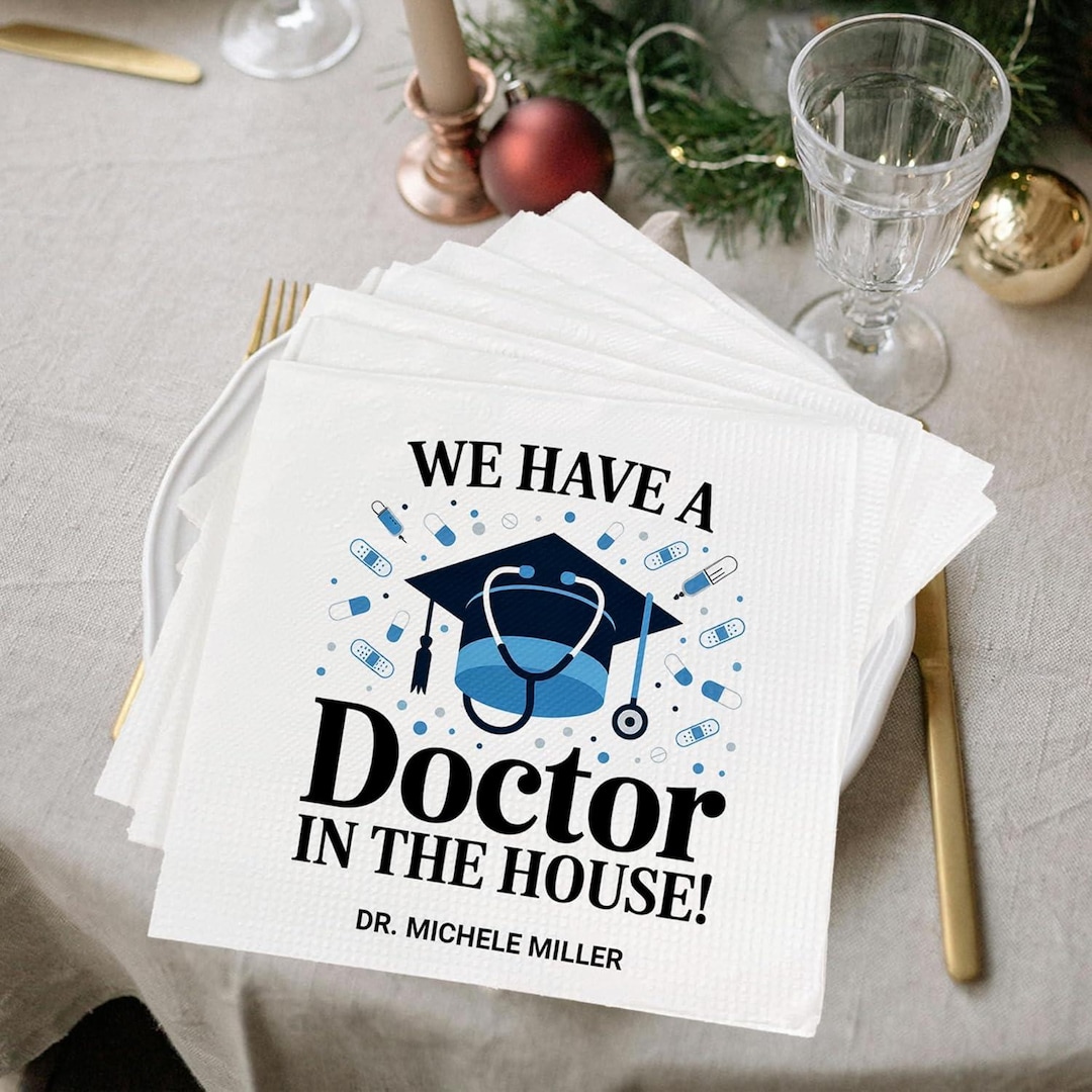 Luxury Custom Pack Doctor Napkins, Medical School Graduation Party ...