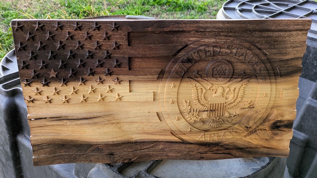 CNC American Flag U.S Army - Etsy
