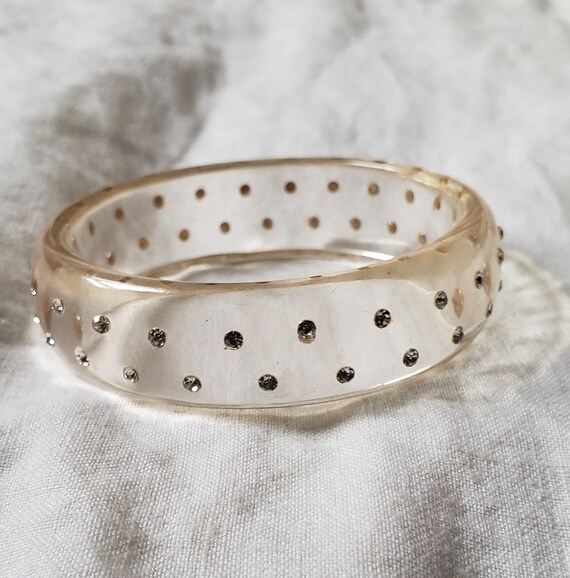 vintage 1960s bangle acrylic - Gem