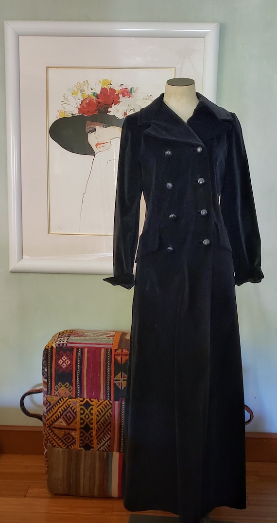 vintage black velvet edwardian - Gem