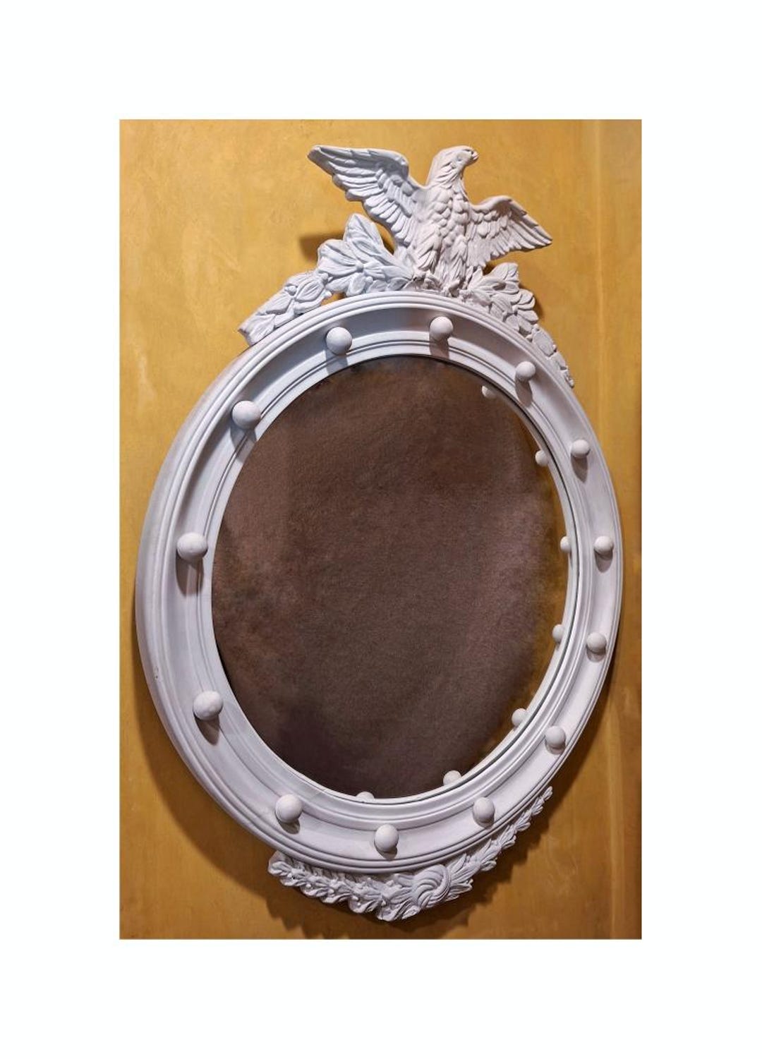 Large Antique Convex Federal Mirror With Eagle, Bullseye Mirror ...