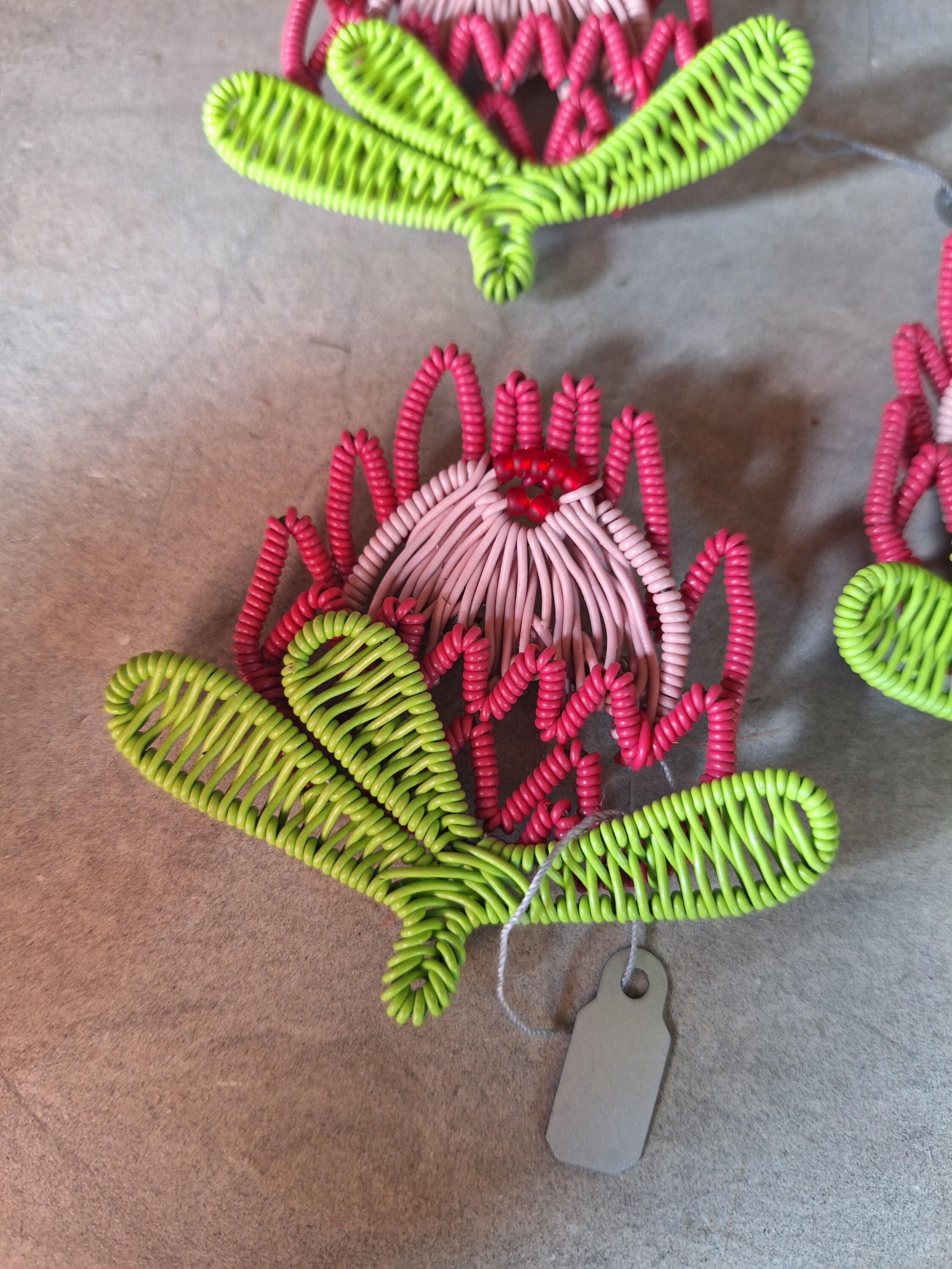 Vintage Handmade South African Brooch Pins, Flowers: Made of Antelope ...
