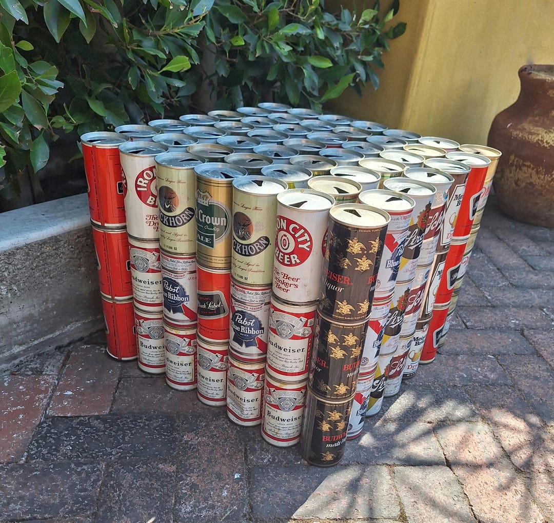 Kitschy Vintage Pop Art Beer Can Table Base - Etsy