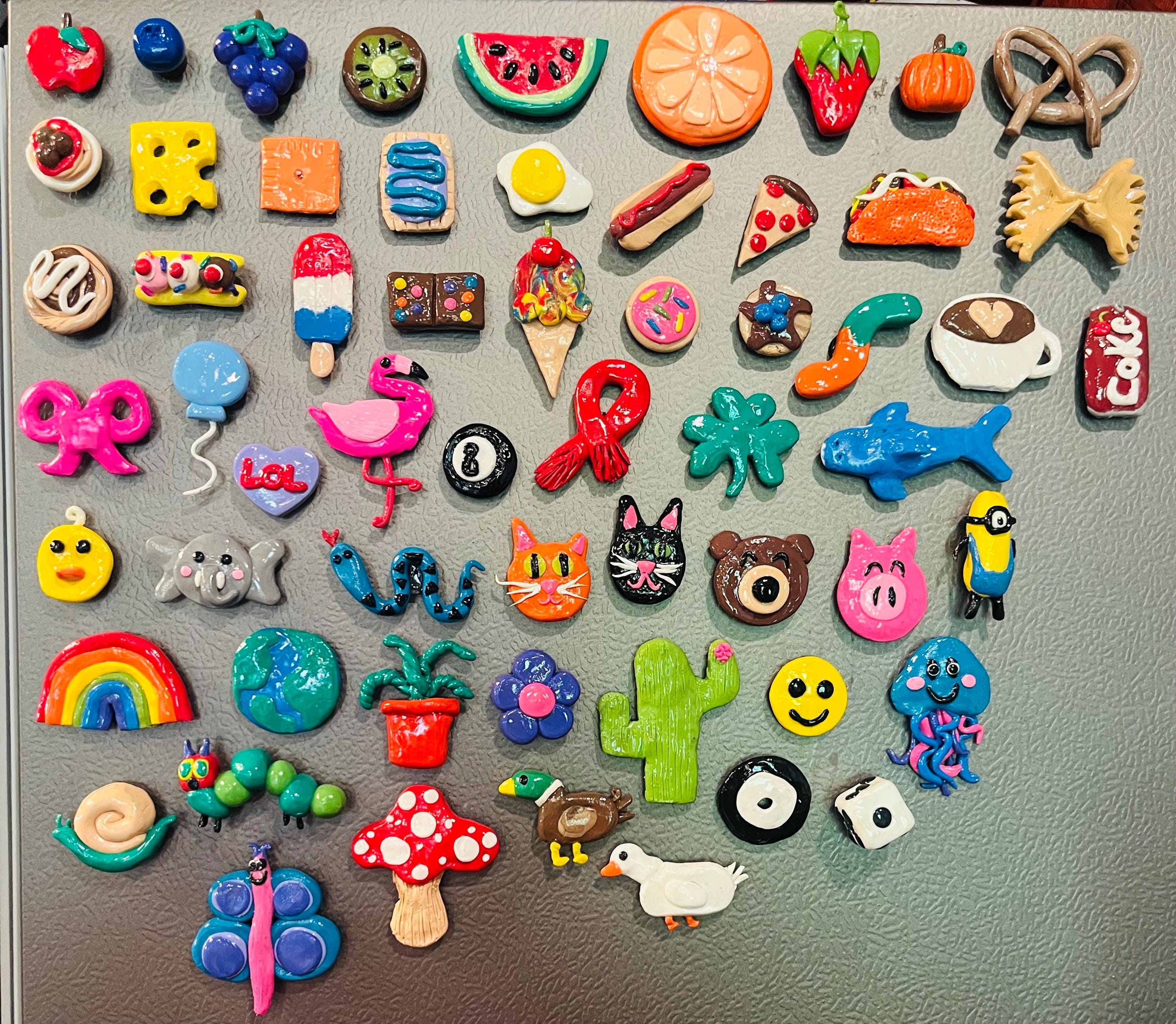Handmade Clay Magnets (pick 3) - Etsy