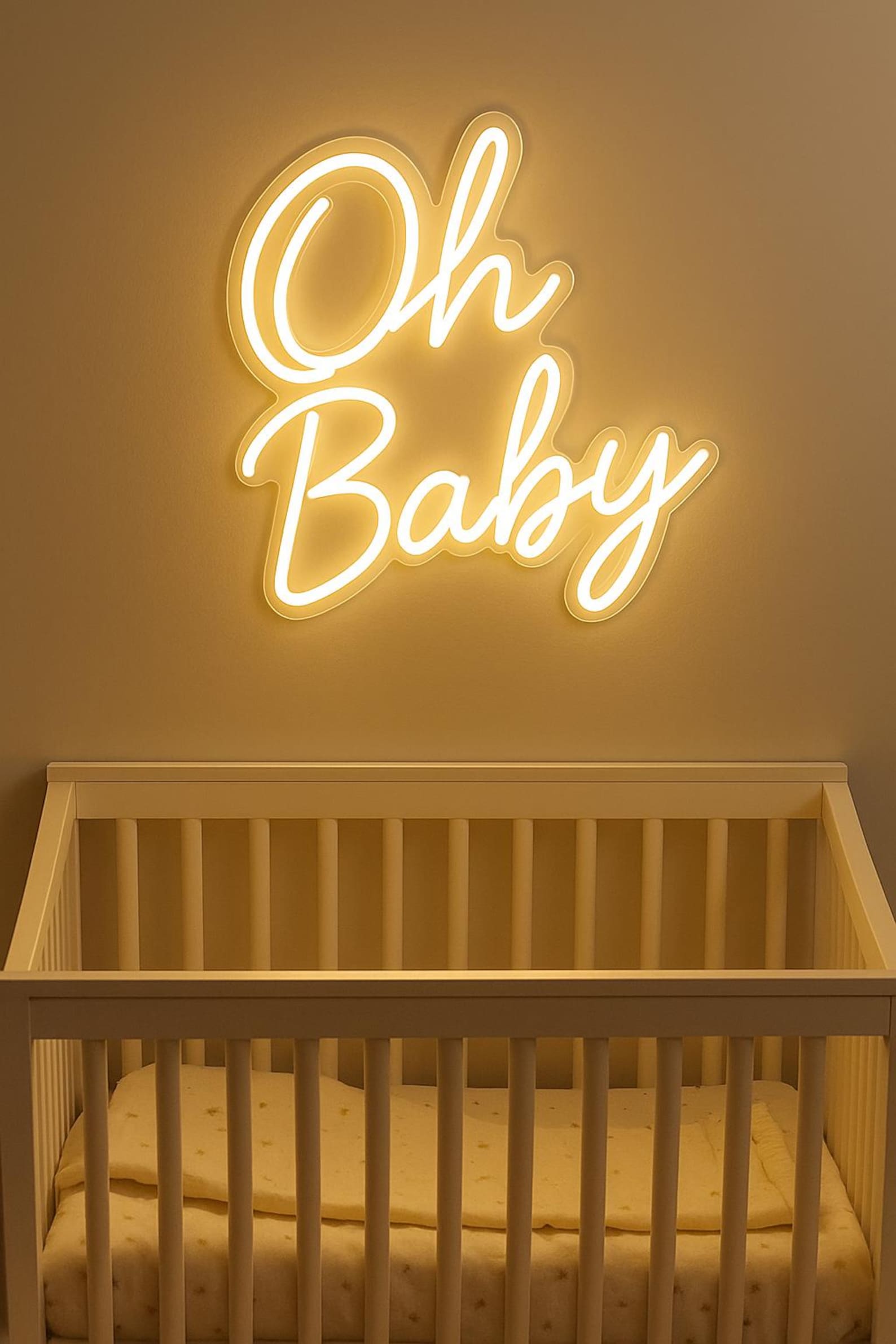Personalized "oh Baby" LED Neon Sign: Nursery Decor, Baby Shower - Etsy