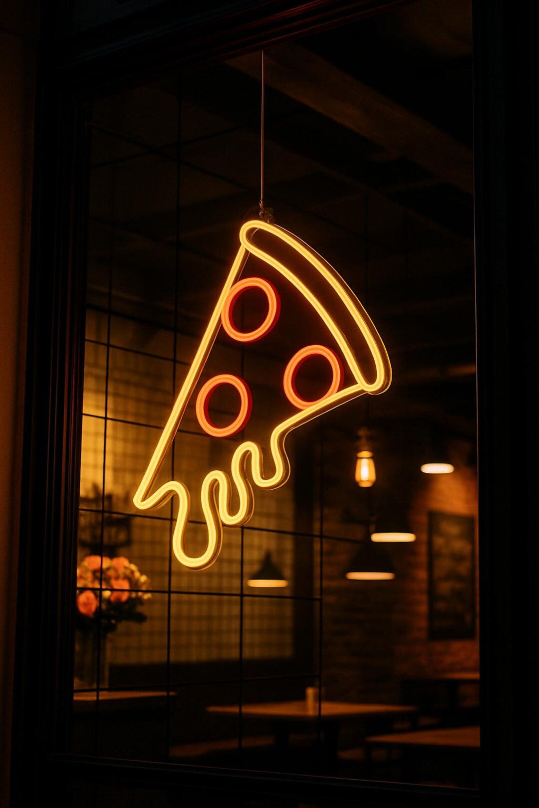 Neon Pizza Slice Sign – LED Wall Light for Pizzeria, Kitchen, or Bar ...