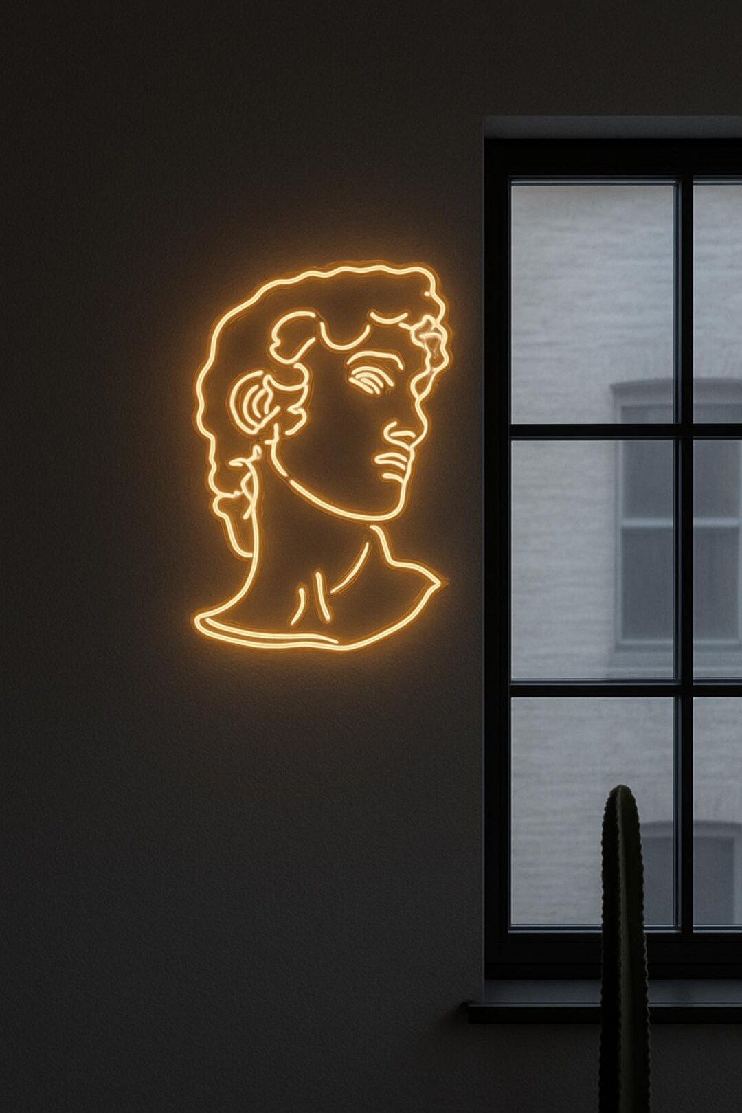 David Bust Neon Sign: LED Wall Art - Modern Home Decor - Etsy UK