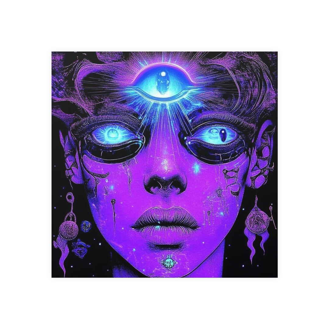 Purple Third Eye Graphic Poster - Etsy