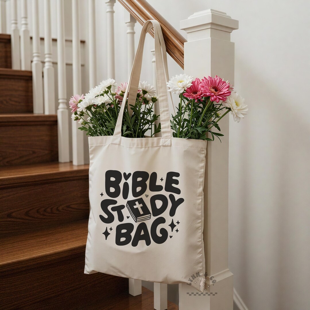 Bible Study Cotton Canvas Tote Bag | Christian Gift - Etsy