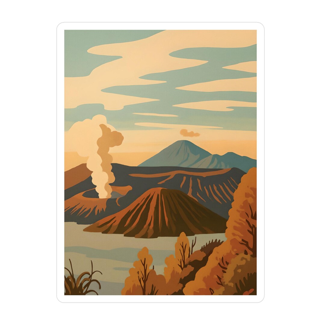 Decals Bali Volcano View Inspired - Etsy