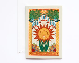 Diwali Greeting Card Deepavali Cards Indian New Year - Etsy