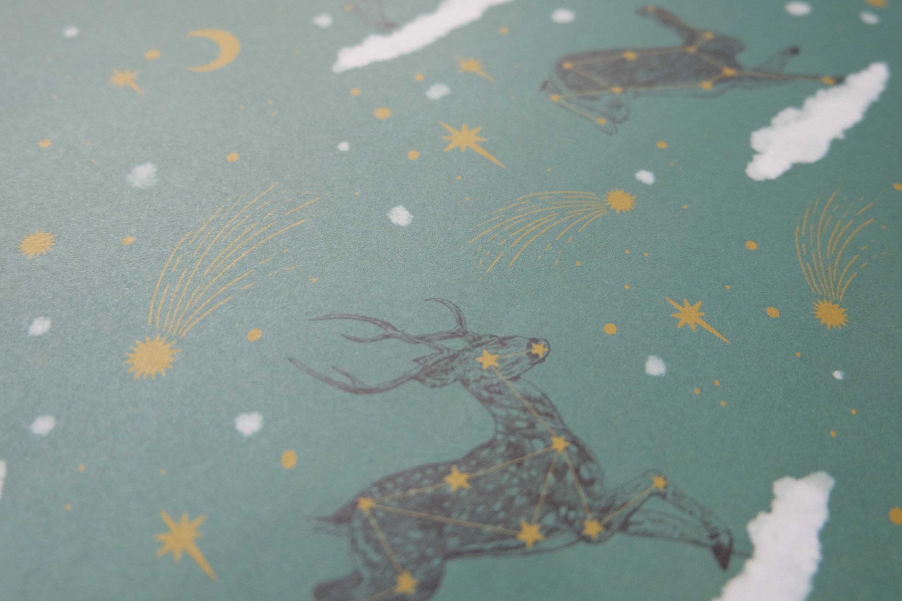 Winter Animal Constellation Christmas Wrapping Paper 50x70cm Sheet - Etsy