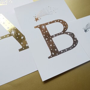 A6 Personalised Shooting Star Alphabet Print - Gifts for Kids ...