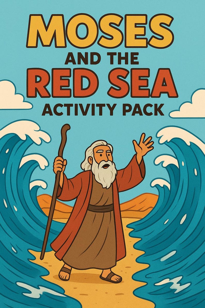 Moses and the Red Sea Activity Pack | Bible Story Printable for Kids ...