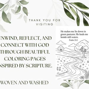 Psalm 23:2 Adult Coloring Page | Christian Bible Verse Printable ...
