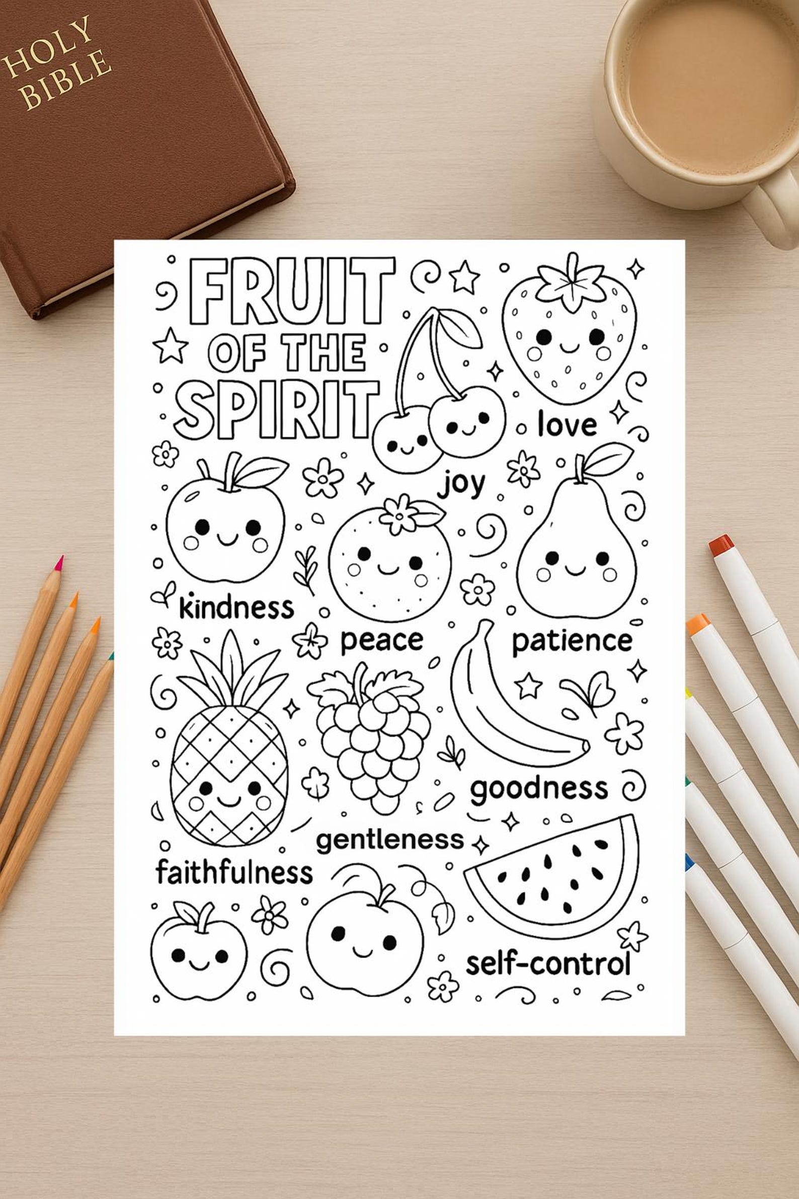 Fruit of the Spirit Coloring Page | Christian Faith Printable | Faith ...