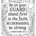 1 Corinthians 16:13 Bible Verse Coloring Pages + Devotional Study Guide ...