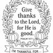 Thankful Harvest Bible Verse Coloring Page | Psalm 107:1 Gratitude ...