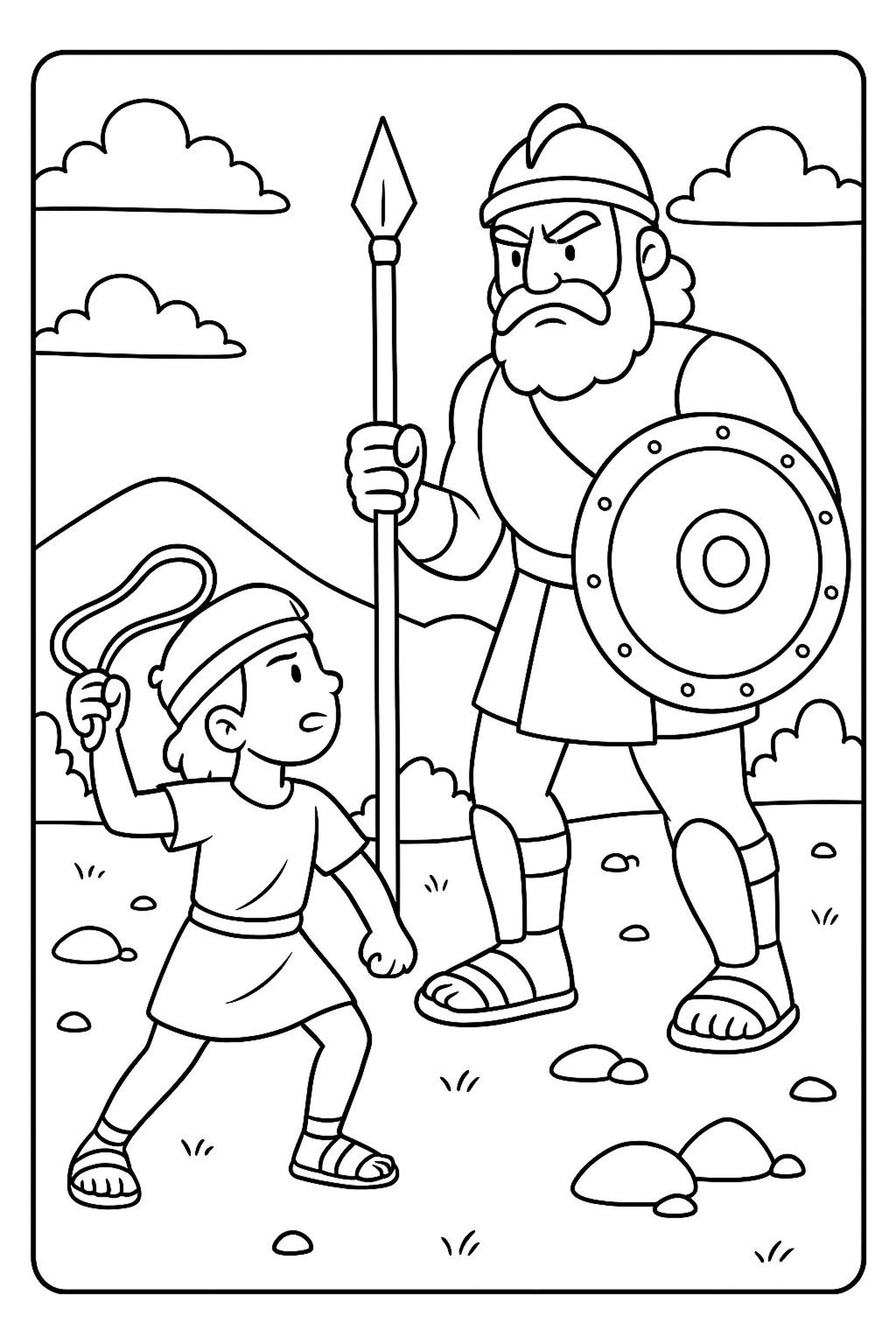 David & Goliath Bible Story Activity Packet | Kids Ages 4-10 | Sunday ...