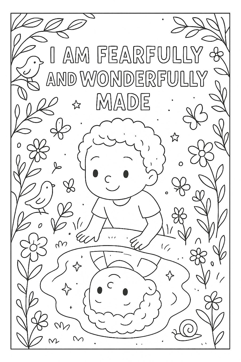 You Are Fearfully and Wonderfully Made- Children's Coloring Page ...