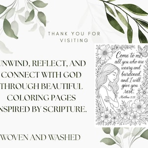 Matthew 11:28 Bible Verse Coloring Page – Christian Adult Coloring ...