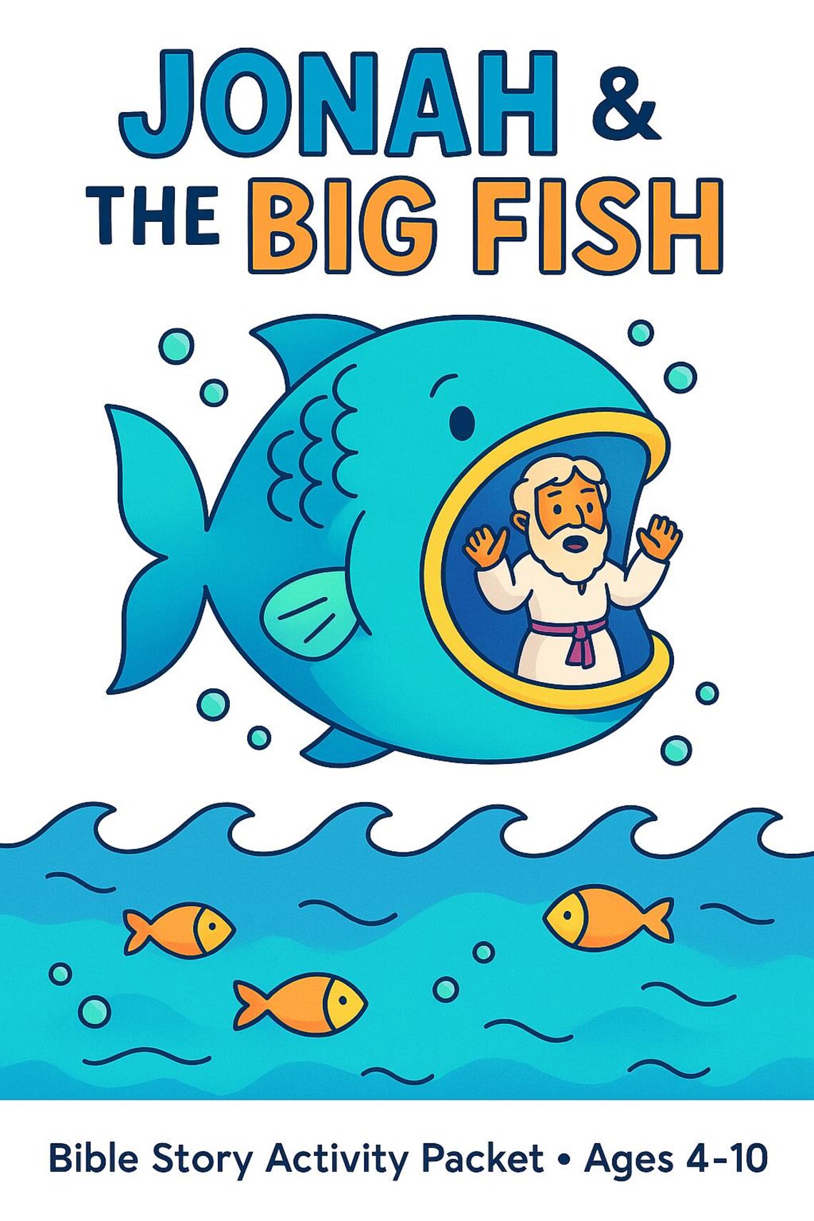 Jonah and the Big Fish – Bible Story Activity Packet - Etsy