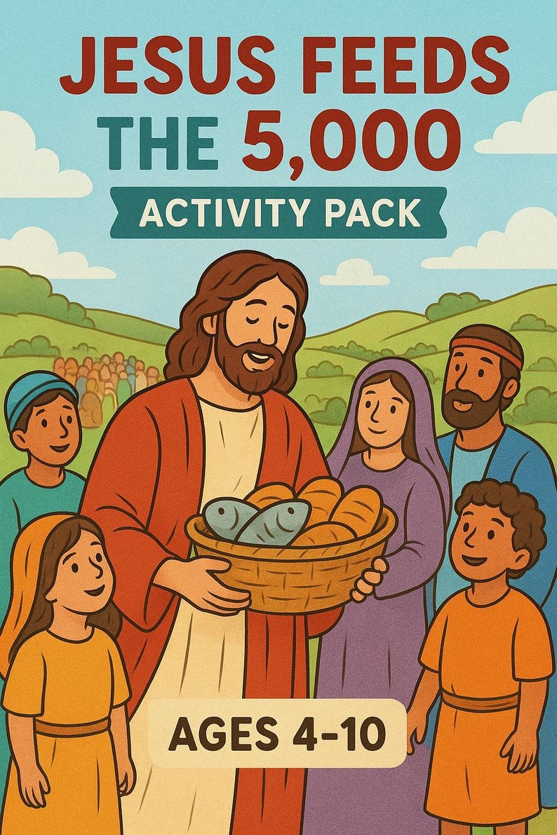 Jesus Feeds the 5,000 Activity Pack | Bible Story Lesson Pack for Kids ...