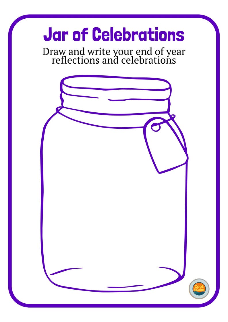 End of Year Gratitude Jar Printable – School Reflection Activity for ...