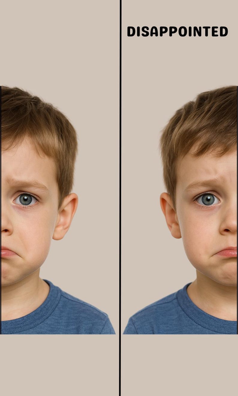 Facial Expression Matching Game for Kids | Emotional Learning Printable ...