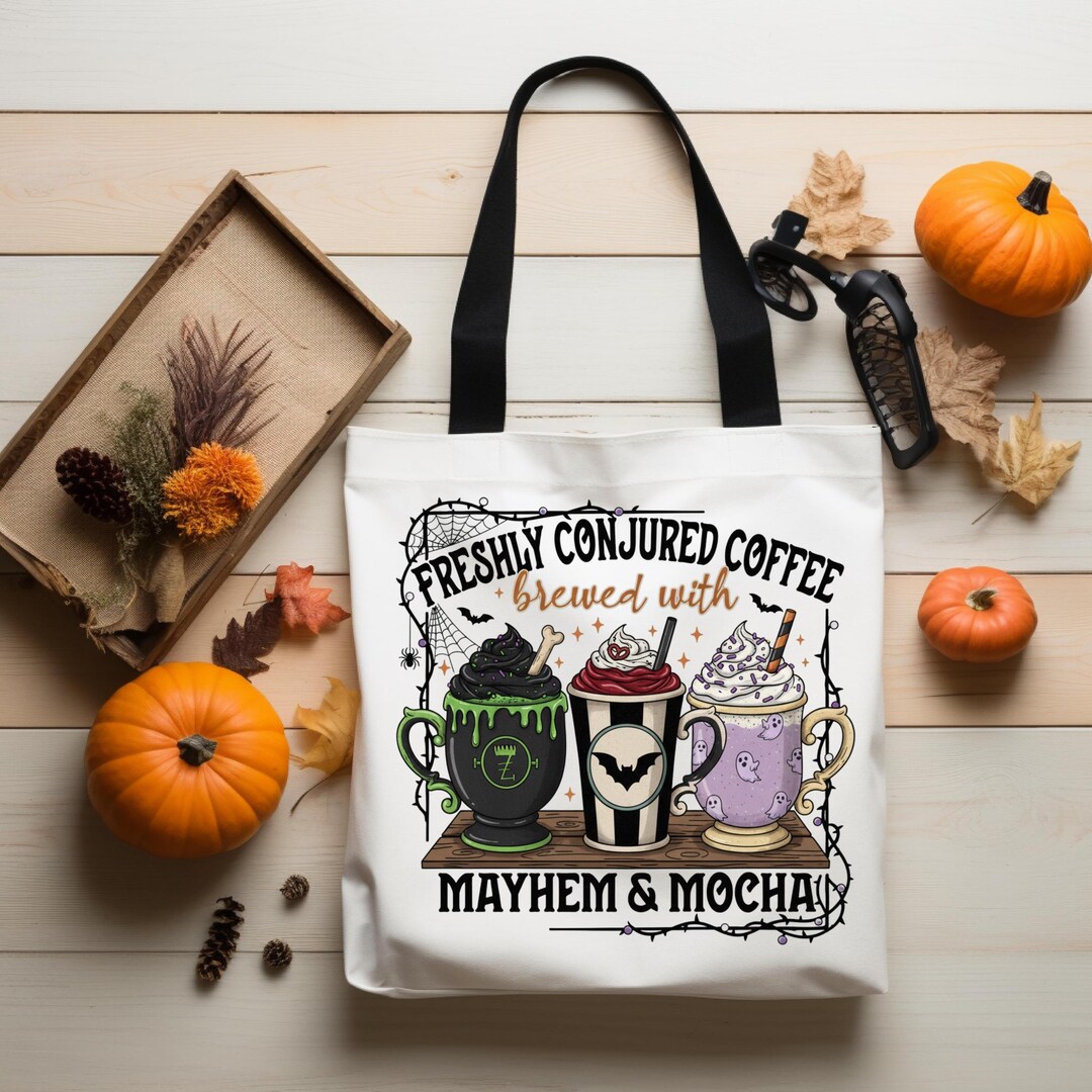 Mayhem and Mocha Tote Bag, Coffee Tote - Etsy