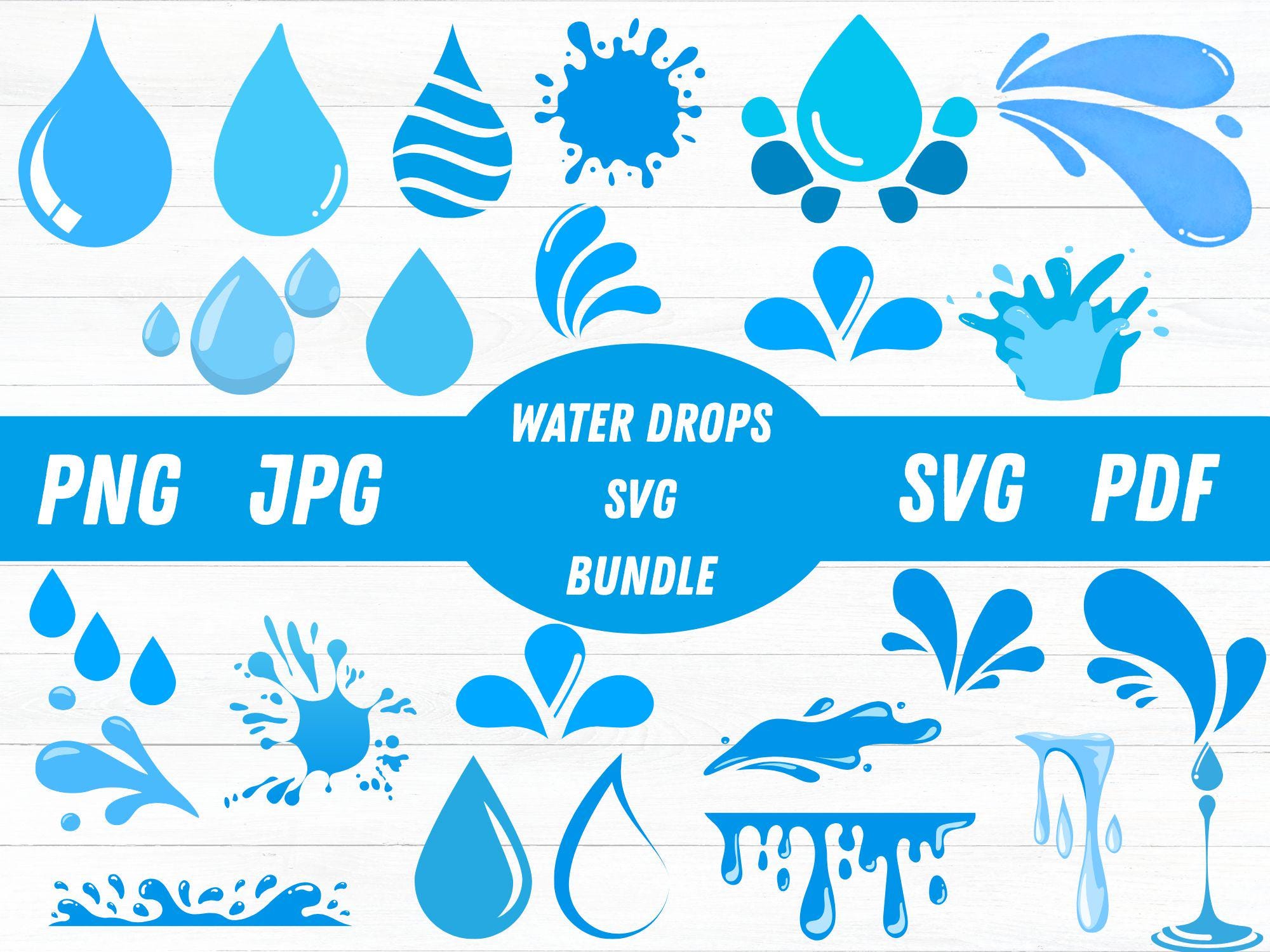 Water Drops Svg, Splash Svg, Water Svg, Rain Drops Svg, Raining Svg ...
