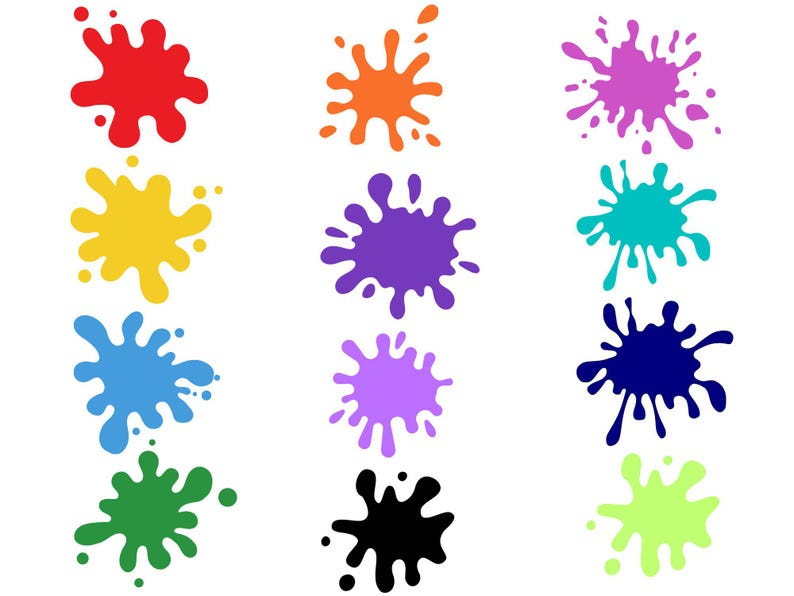 Paint Splatter SVG, Bundle, Paint Splats Svg, Paint Svg, Clipart ...