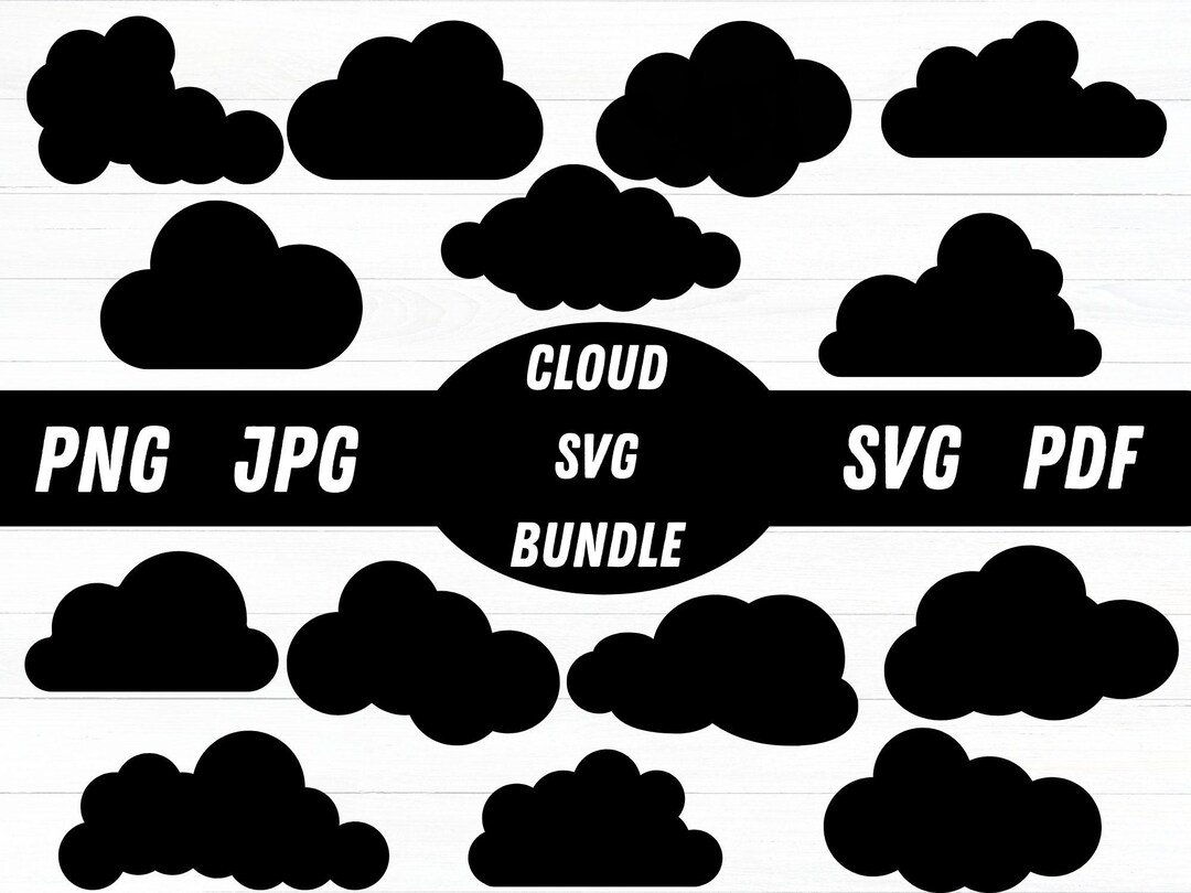 Cloud Svg Bundle, Clouds Svg, Clouds Clipart, Sky Svg, Cloud Svg Files ...