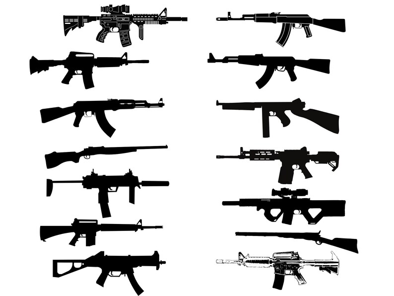 Gun Svg Bundle,army Svg,weapon Svg,pistol Svg,dagger Svg,gun Clipart ...