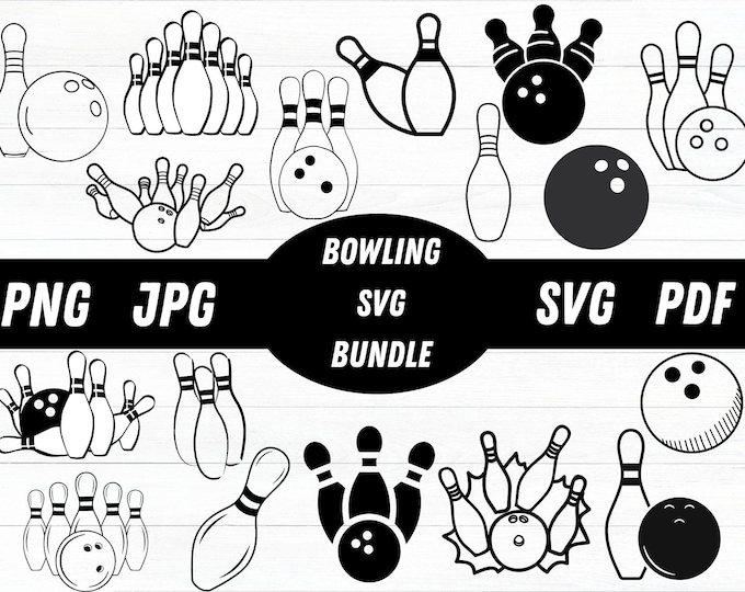 Bowling, Bowling SVG, Bowling SVG Files, SVG Files, Cricut, Silhouette ...