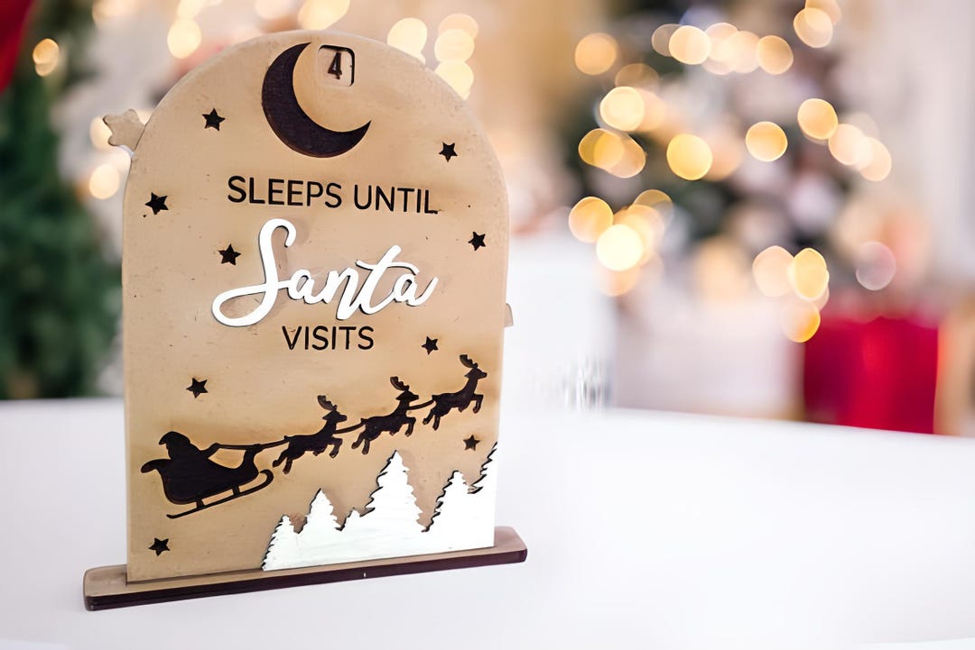 Christmas Countdown Sliding Laser Cut I Instant Download - Etsy