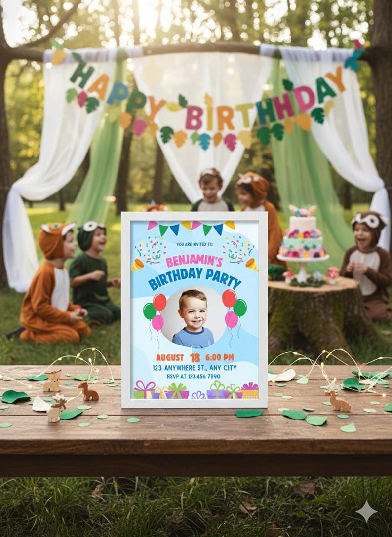 Editable Digital Birthday Invitation | Double Digits Birthday ...