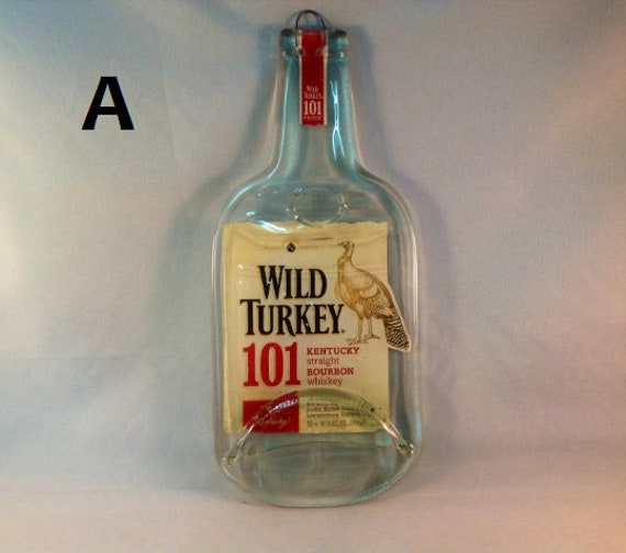 Fused Flat Wild Turkey Liquor Bottle - Etsy