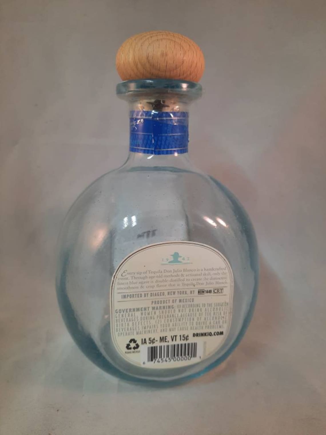 Empty Don Julio Blanco bottle | Etsy
