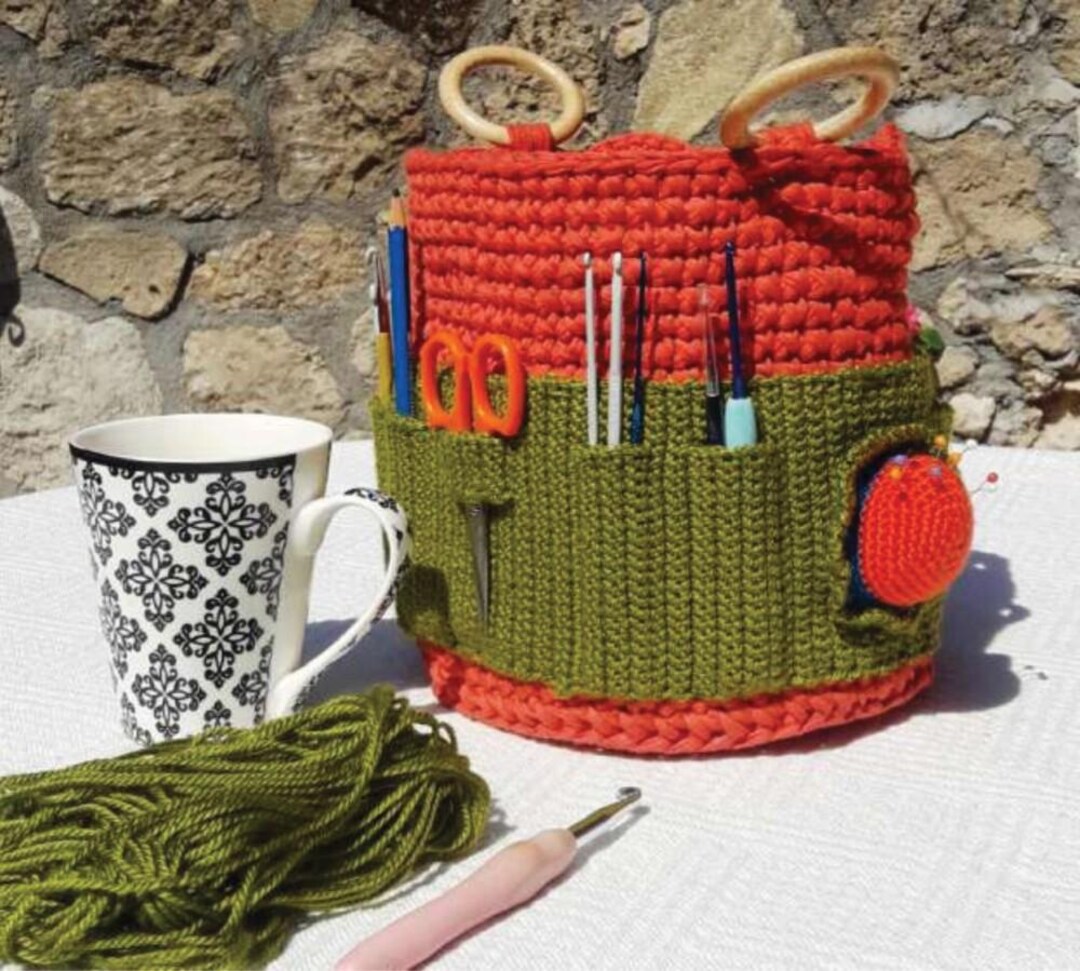 Yarn Bucket, Bucket Purse Crochet Pattern- Boho Chic Purse- Purse With ...