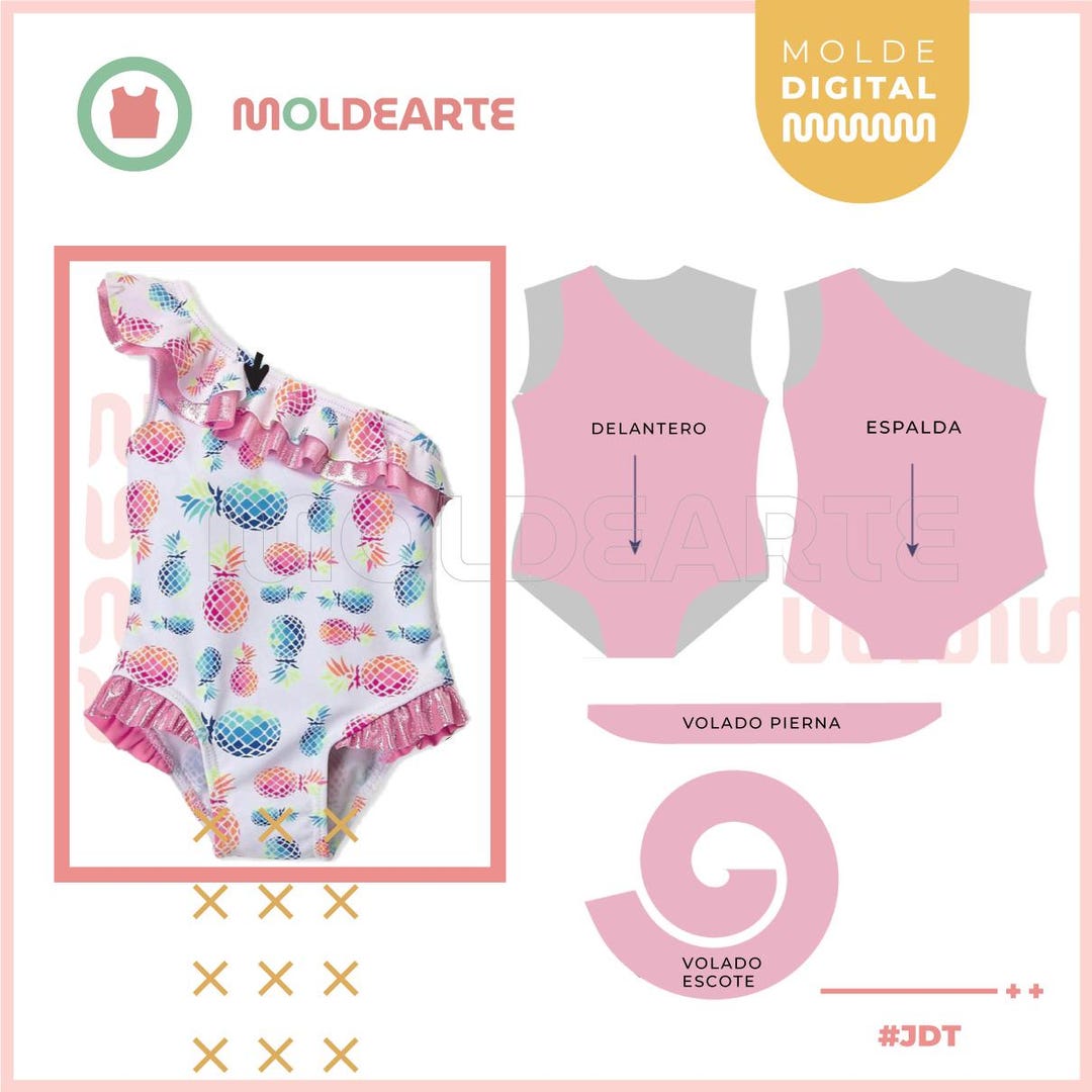 Swimsuit Pattern - Mesh - Children's Swimwear - PDF - A4 - 8 Sizes - Etsy