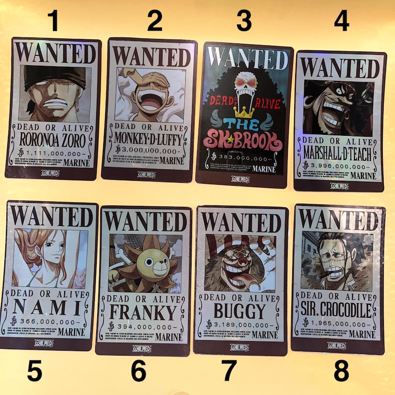 Luffy Bounty Poster - Etsy