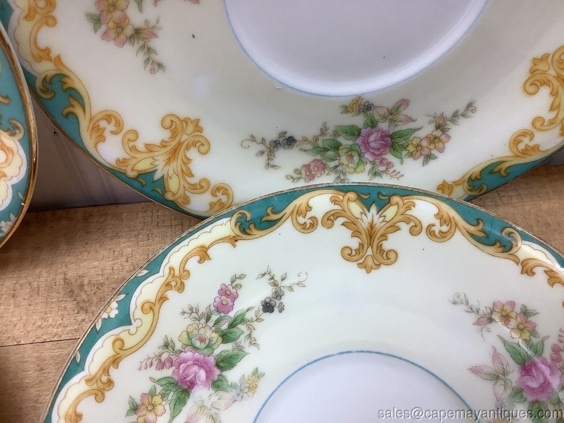 7 Noritake Luray Saucers Small Plates 5.5 Aqua Beige - Etsy